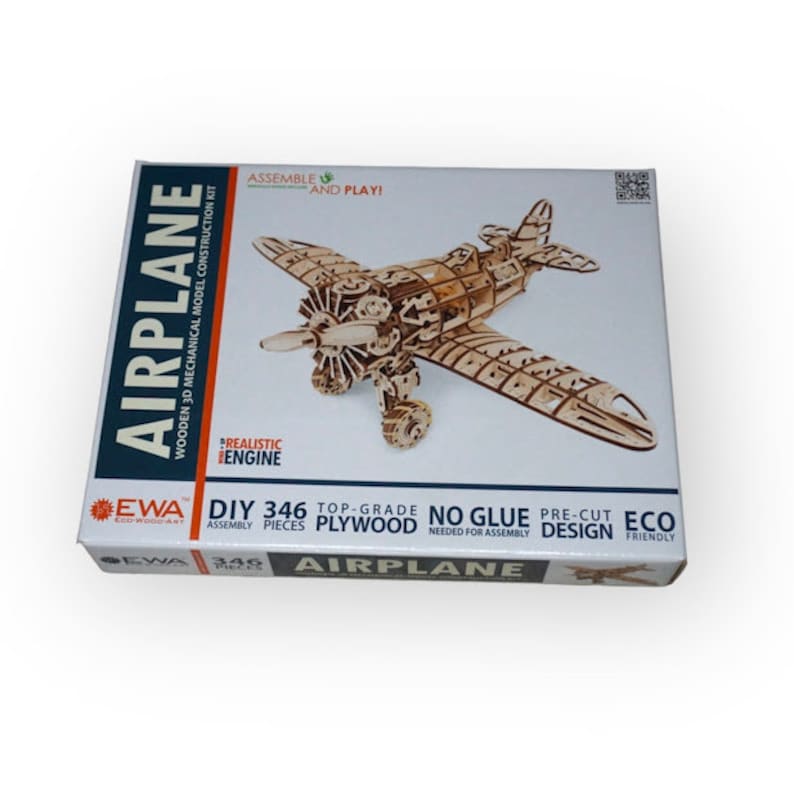 Wooden 3D Airplane Construction Kit Airplane Kit Wooden - Etsy