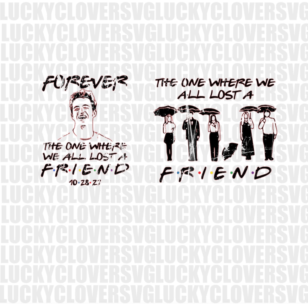 RIP Dear Friend. Chandler Matthew Bing Perry. We All Lost a Friend Svg ...