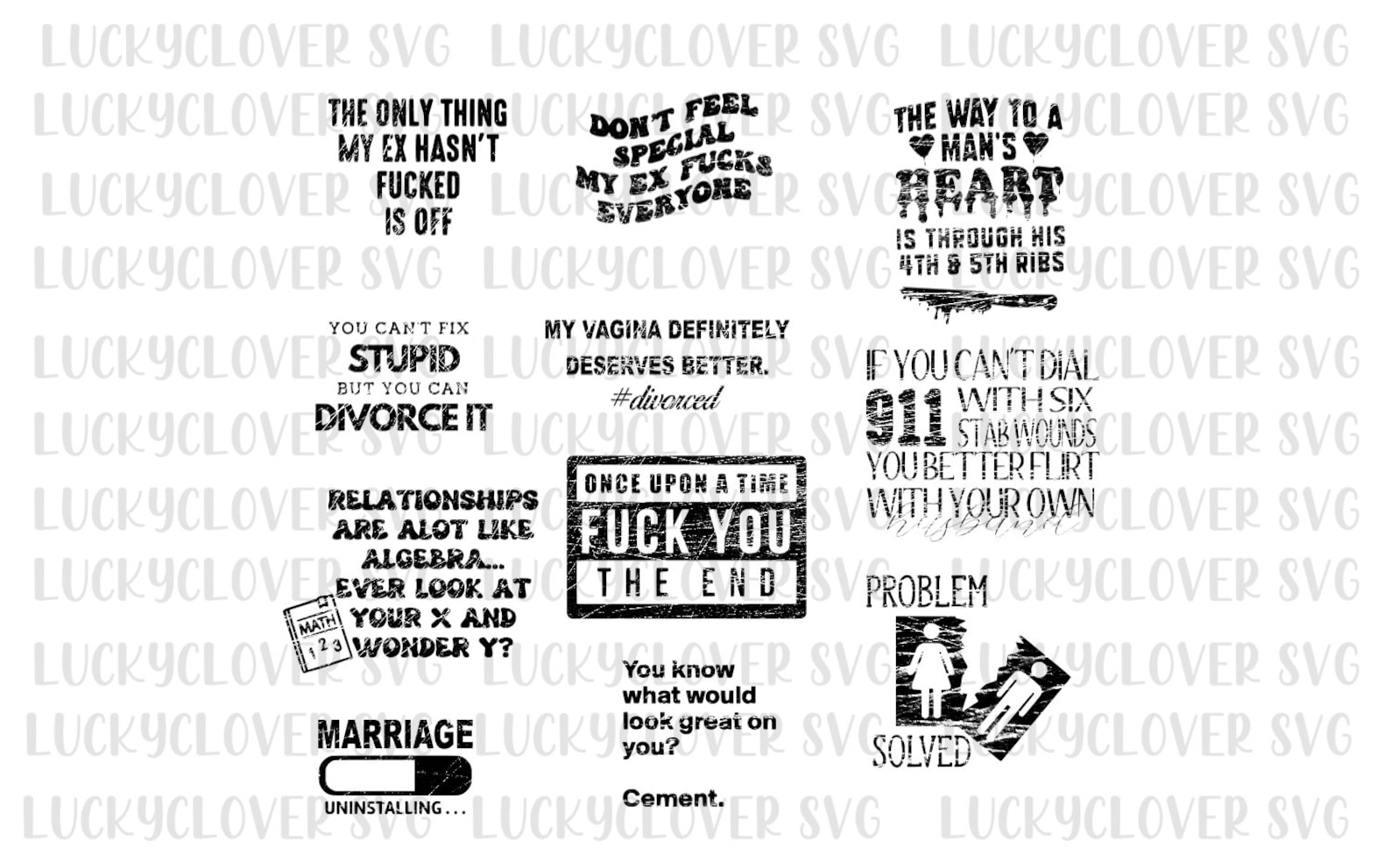 18 Divorced Cheater SVG Bundle - Etsy