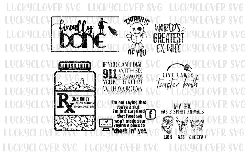 18 Divorced Cheater SVG Bundle - Etsy