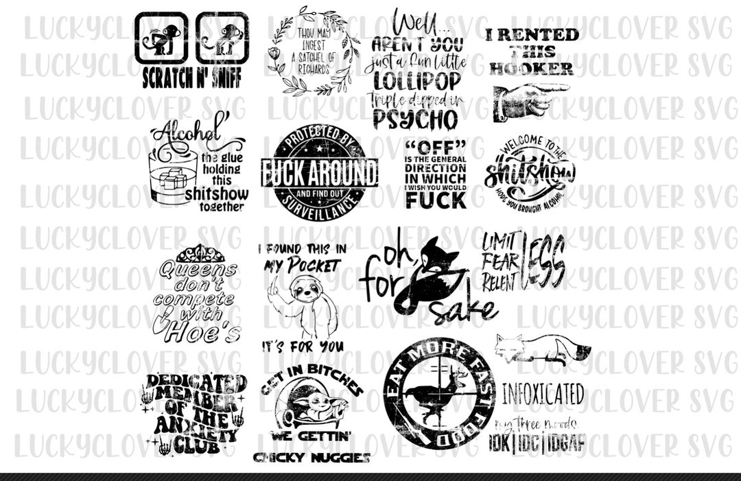 32 Sassy Petty SVG Bundle - Etsy