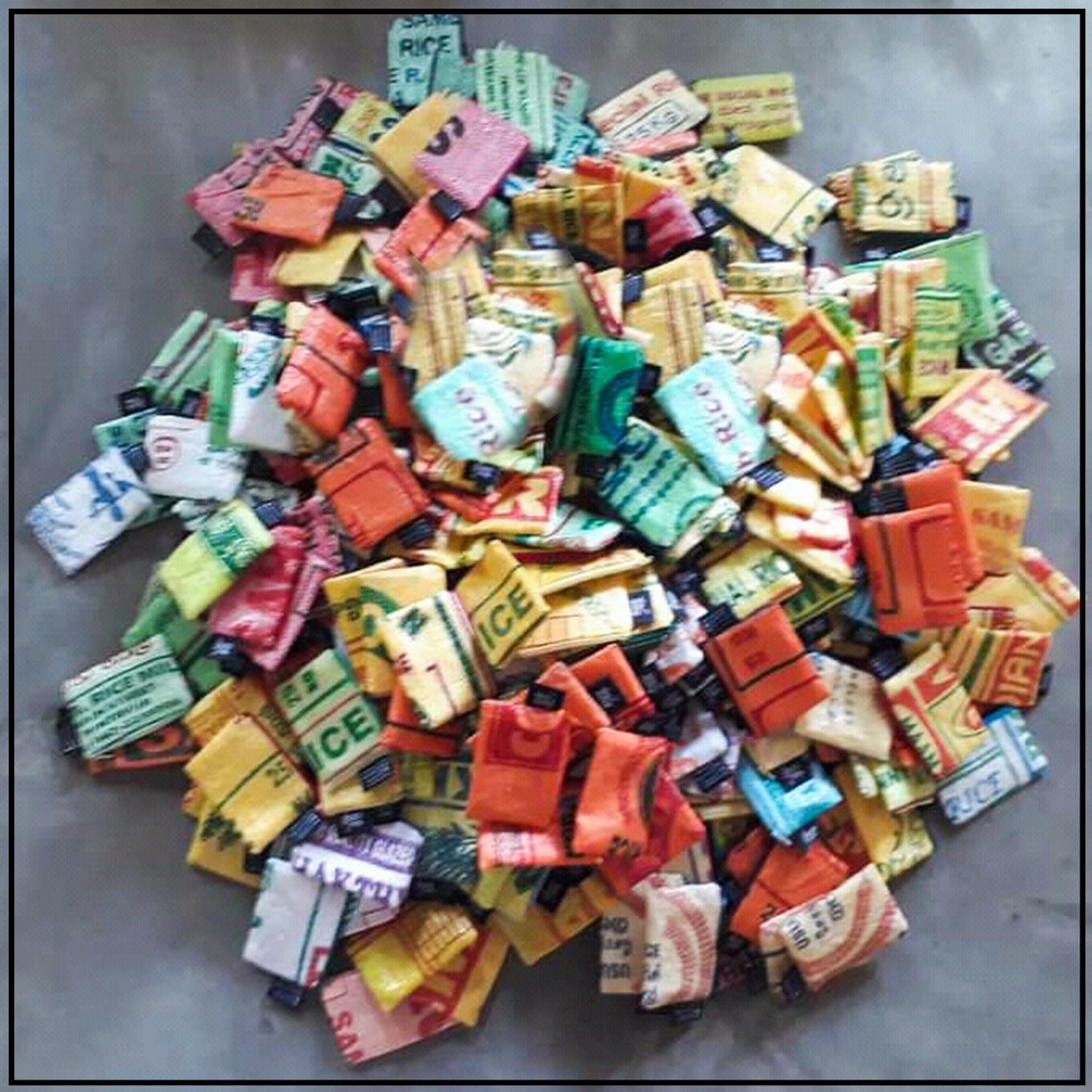 Rice Sack Purse 5 Colors Recycled Rice Sack Bag Handcrafted - Etsy