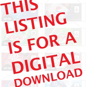 16!! SODA VENDING MACHINE 12 Oz Can Label (flavor Strip), Vending ...