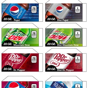 16!! SODA VENDING MACHINE 12 Oz Can Label (flavor Strip), Vending ...