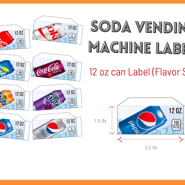 Vending Machine Labels - Etsy