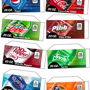 16!! SODA VENDING MACHINE 12 Oz Can Label (flavor Strip), Vending ...