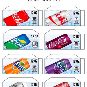16!! SODA VENDING MACHINE 12 Oz Can Label (flavor Strip), Vending ...