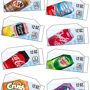 21!!!! SODA VENDING MACHINE 12 Oz Can Label (flavor Strip), Vending ...