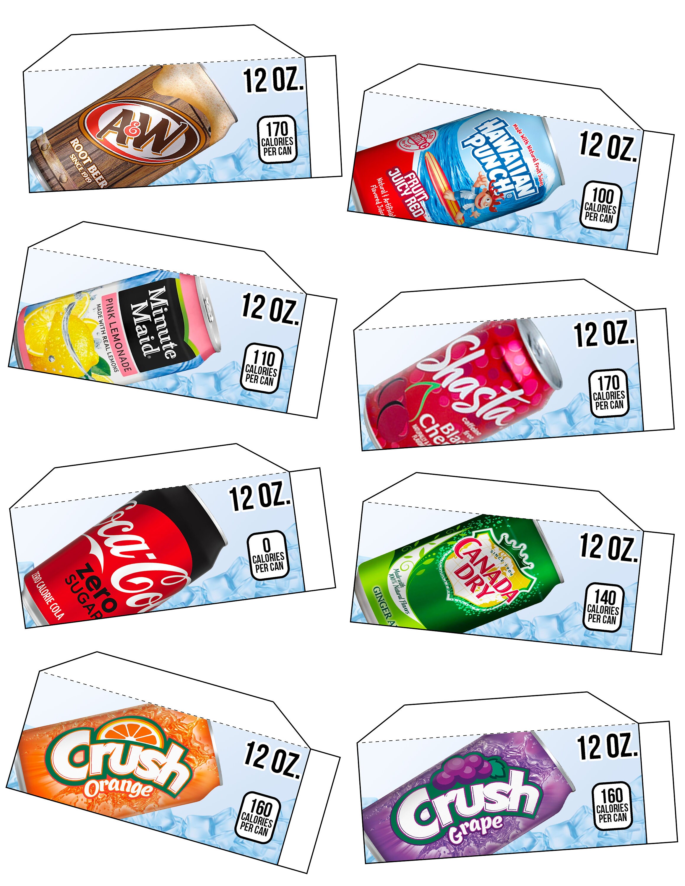 21!!!! SODA VENDING MACHINE 12 Oz Can Label (flavor Strip), Vending ...