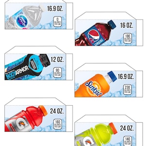 13!!!! SODA VENDING MACHINE 16.9 Oz Bottle Label (flavor Strip ...