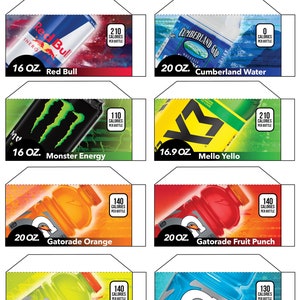 16!! SODA VENDING MACHINE 12 Oz Can Label (flavor Strip), Vending ...