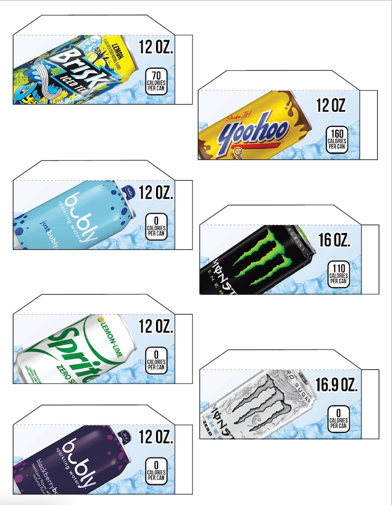 21!!!! SODA VENDING MACHINE 12 Oz Can Label (flavor Strip), Vending ...