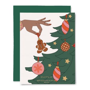 Happy Holidays Decorating Tree Card - Etsy