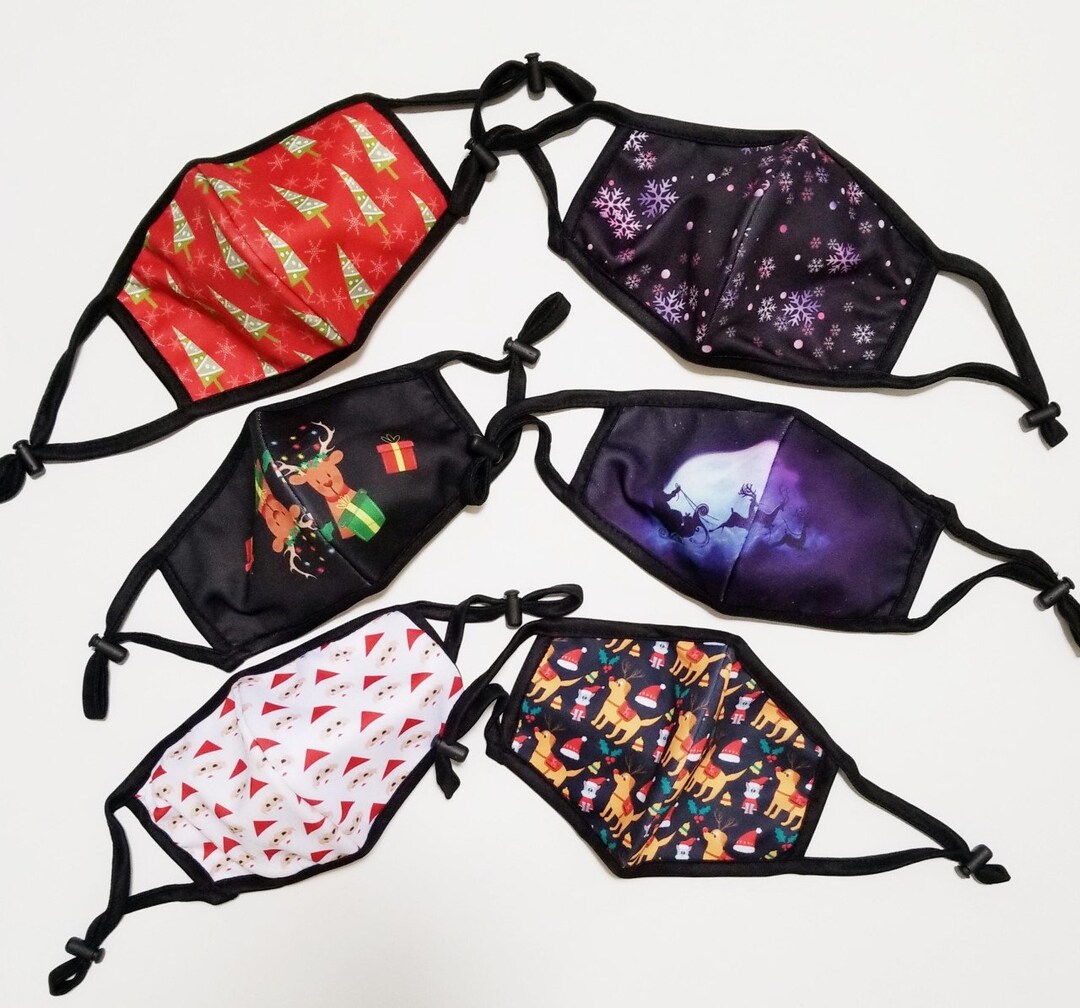 Kids Christmas Mask, Kids Holiday Mask, Kids Face Mask, Christmas ...