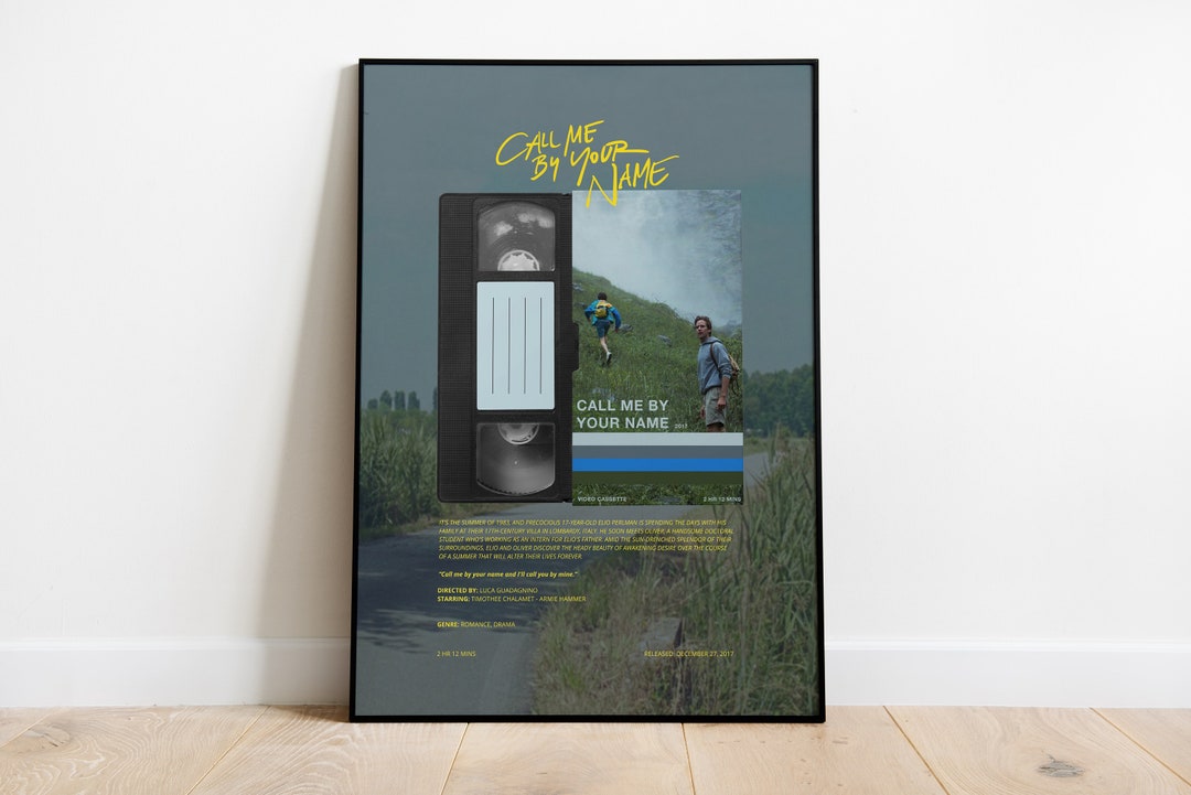 Call Me by Your Name / Luca Guadagnino / Digital Print / Retro VCR Style Poster / Digital ...