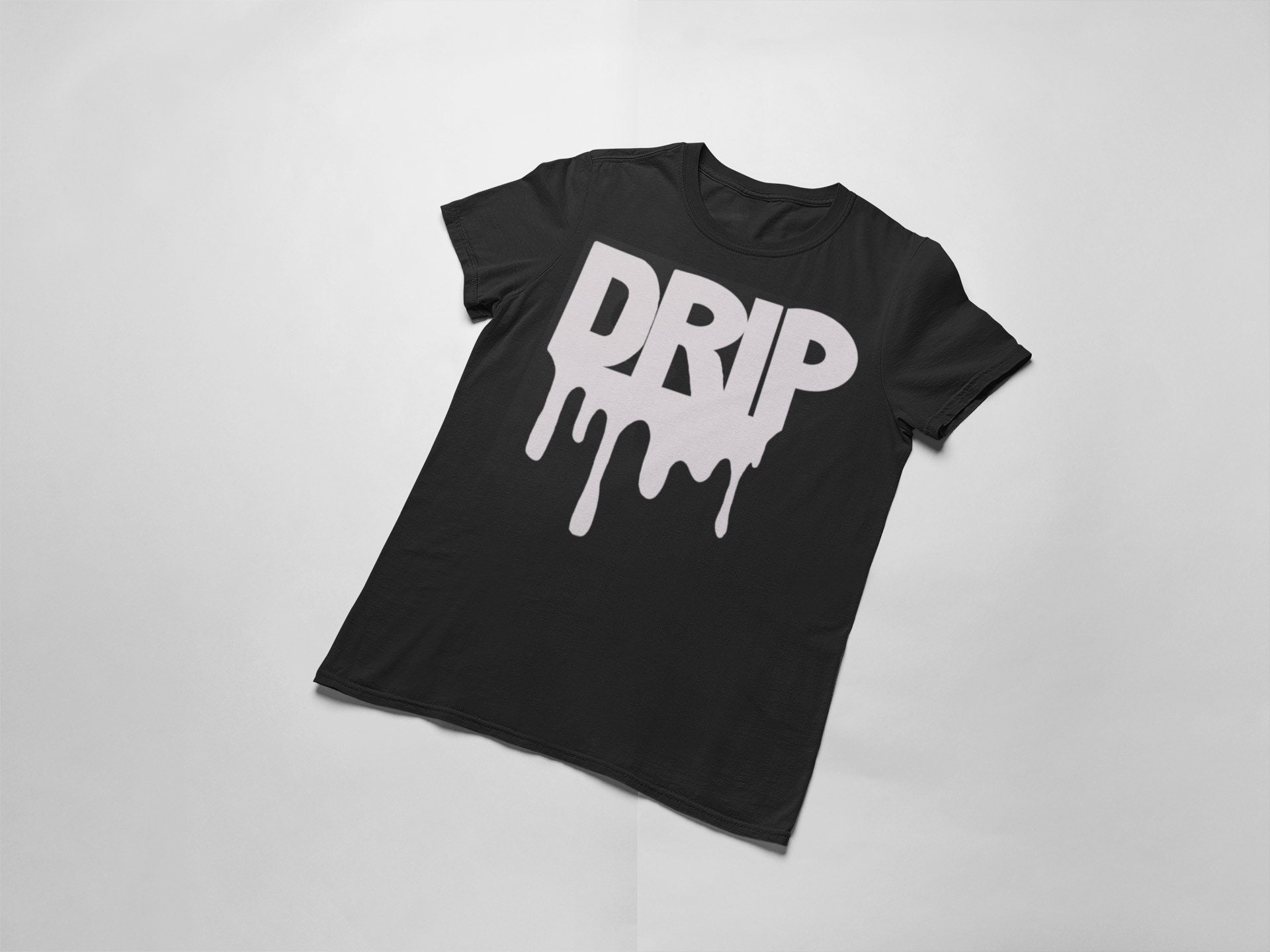 Drip Large Print Short Sleeved T-shirt | Etsy