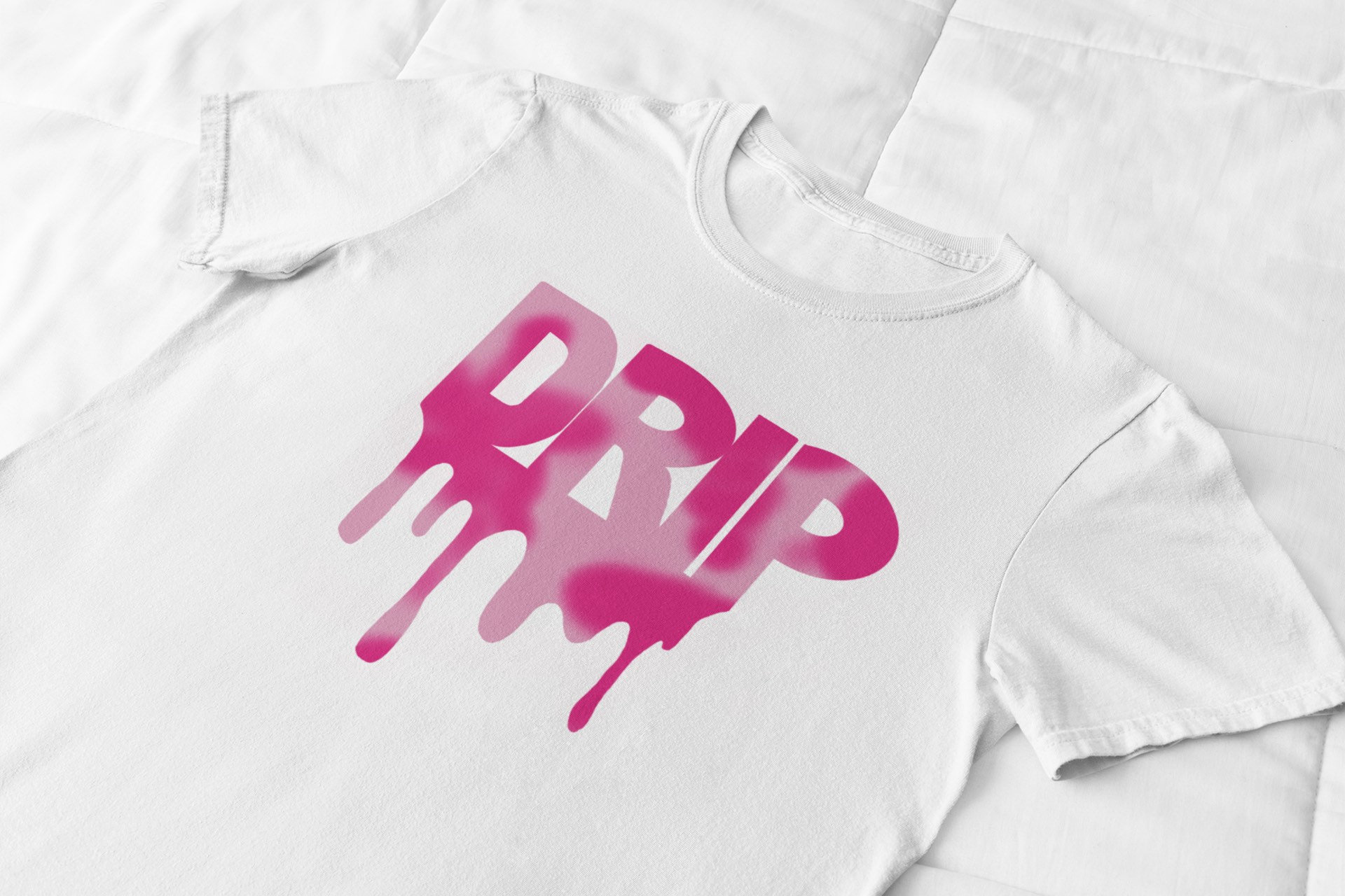 Drip Large Print Short Sleeved T-shirt | Etsy