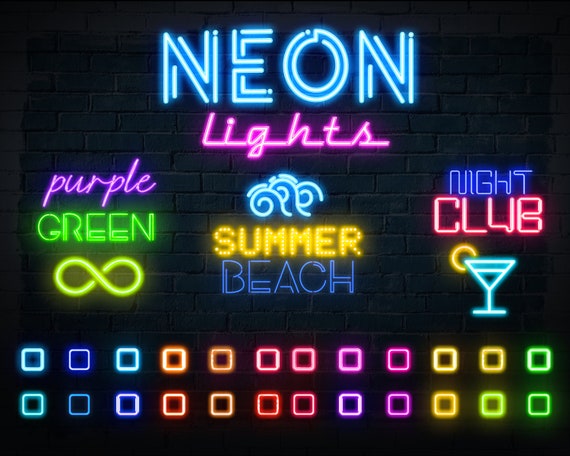 Photoshop Layer Styles Neon Glowing Effects | Etsy