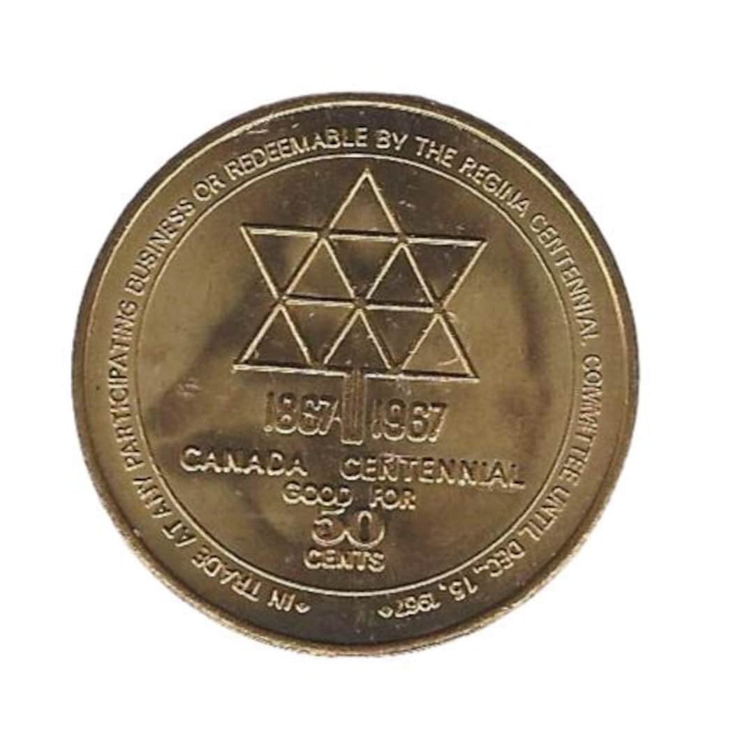 Canada Buffalo Days Regina 1867 - 1967 Confederation 50 Cents Token - Etsy