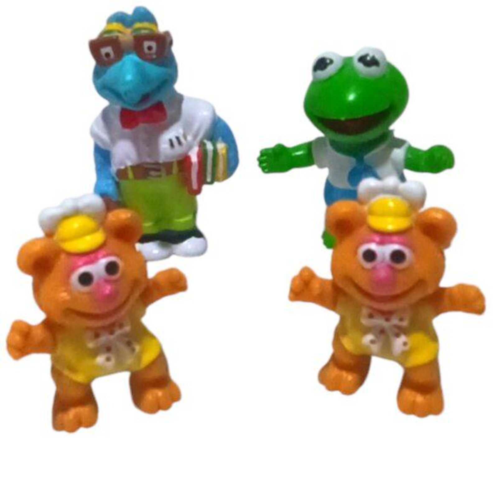 Vintage 1980s Muppet PVC Figures, Nerd Teacher, Kermit, Fozzie Bear 2 ...