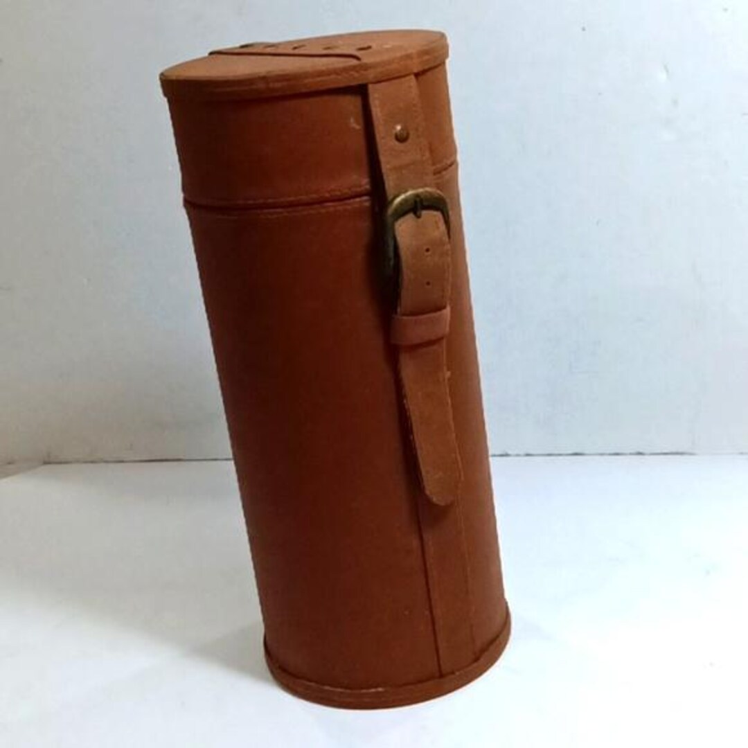 Vintage Brown Leather Large Telephoto Lens Storage / Carrying Case 12 ...