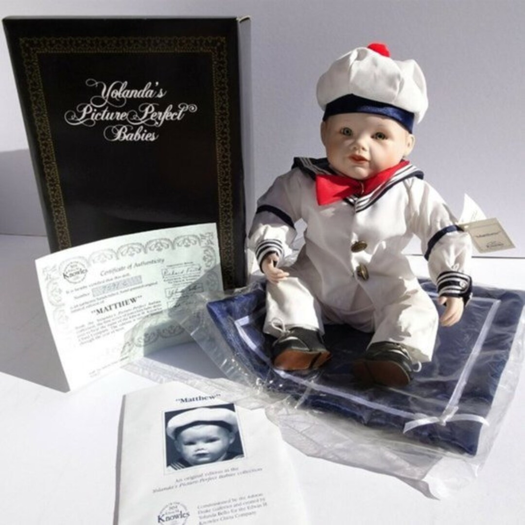 New in Box Edwin M. Knowles China Company matthew Porcelain Doll W/ Documents - Etsy