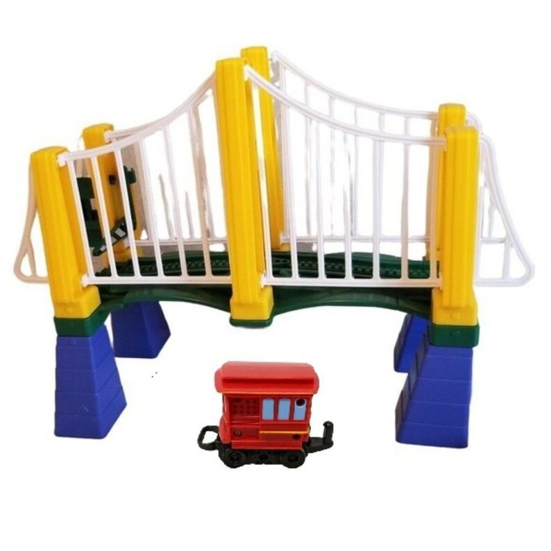 Fisher-price Geotrax Blue & Yellow Sky High Suspension Bridge - Etsy