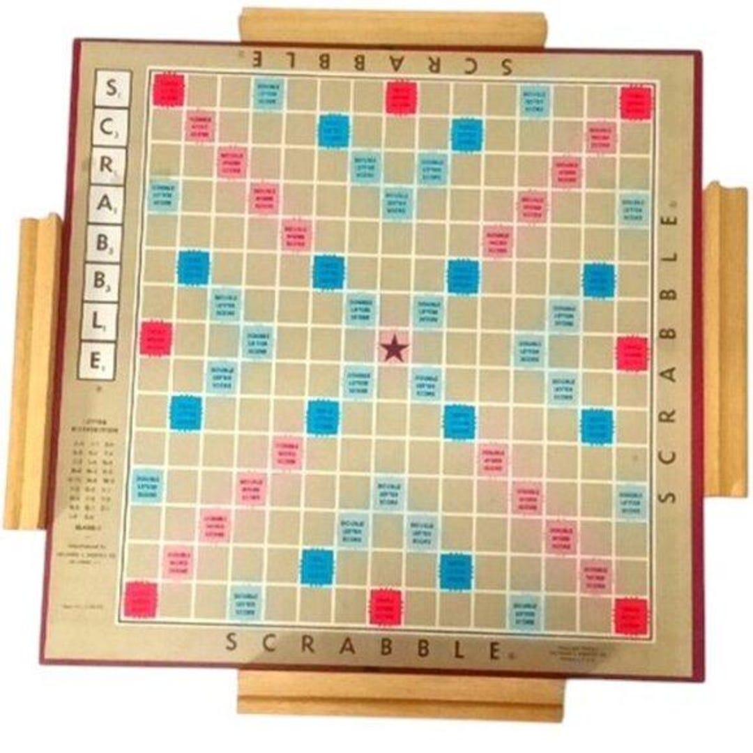 Vintage 1948-1953 SCRABBLE Board Game Selchow & Righter Complete 100 ...