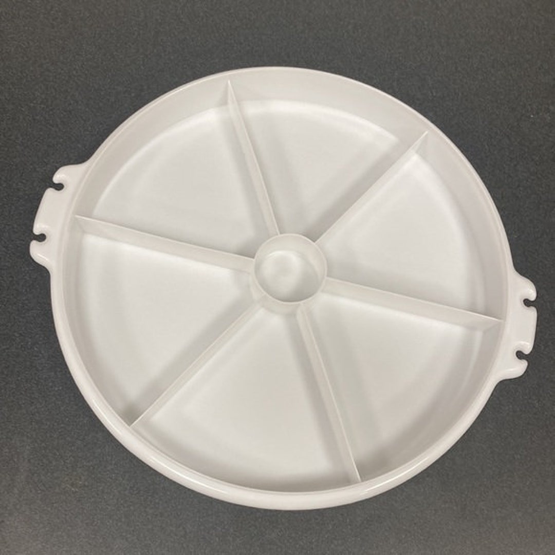 Vintage Tupperware 6 Section Lazy Susan Party Tray Container Centre ...