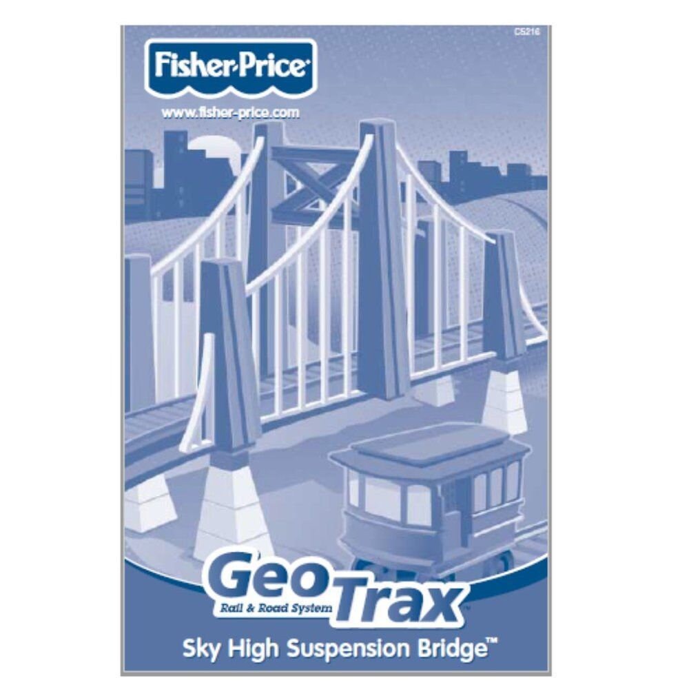 Fisher-price Geotrax Blue & Yellow Sky High Suspension Bridge C5216 ...