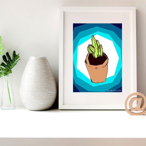 Cactus Digital Drawing Digital Download Not a Physical - Etsy