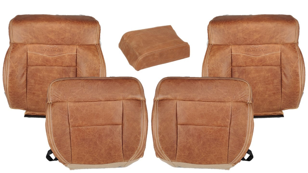 2004-2008 Ford F-150 King Ranch Leather Seat Cover DRIVER & PASSENGER ...