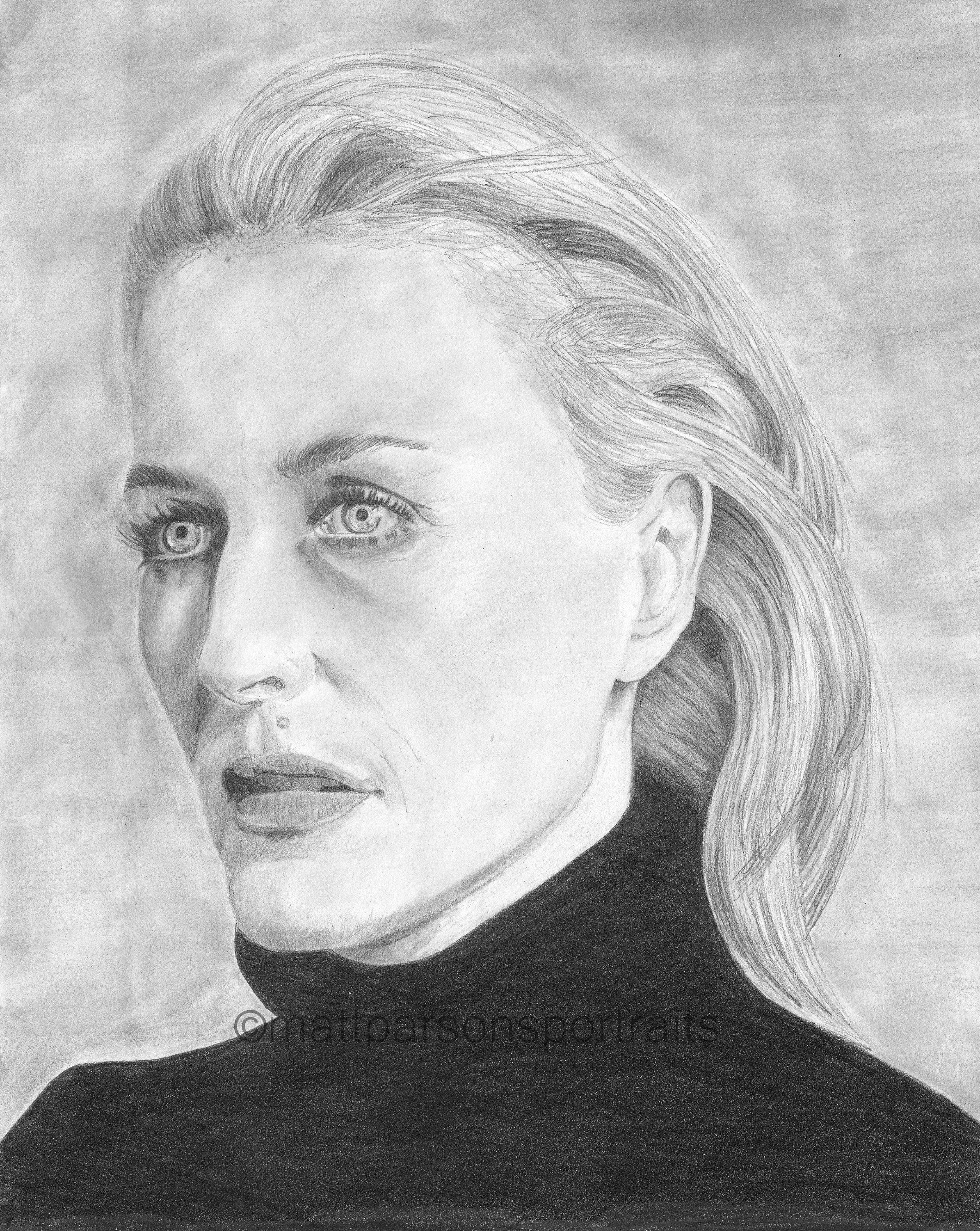 Gillian Anderson Original Graphite Drawing - Etsy