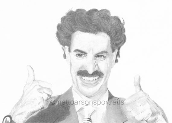 Borat Portrait - Etsy