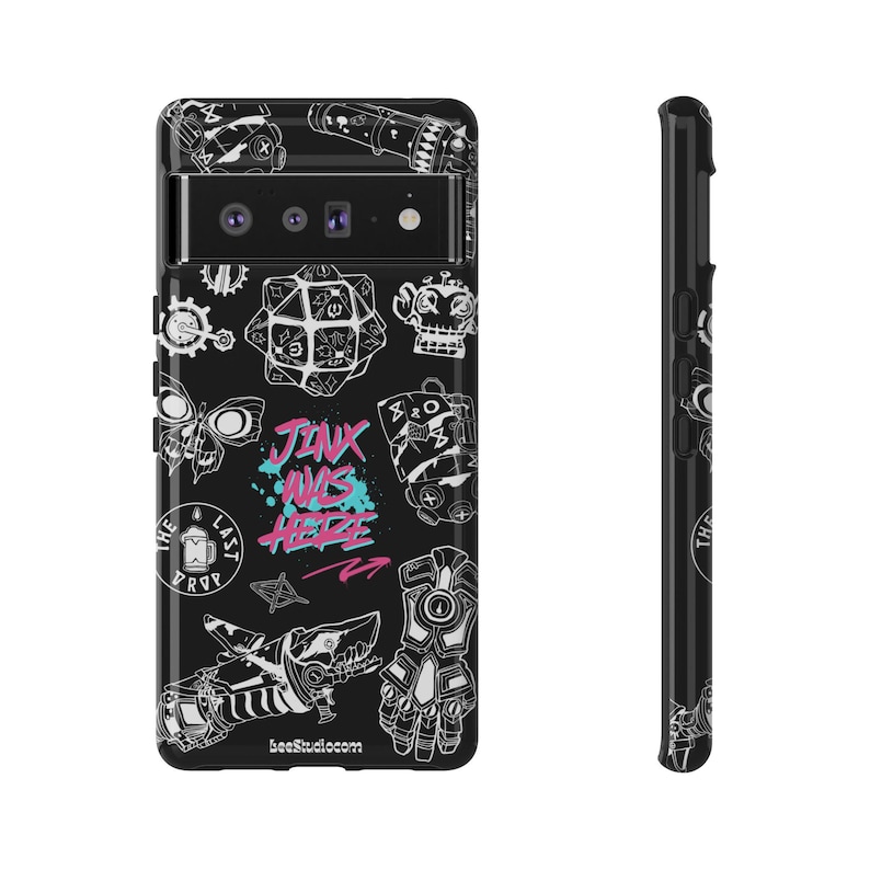 Arcane Jinx Line Art Tough Phone Cases | Arcane | Vi | Powder | Netflix ...