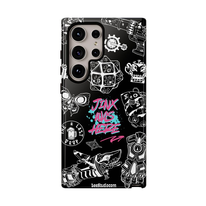 Arcane Jinx Line Art Tough Phone Cases | Arcane | Vi | Powder | Netflix ...