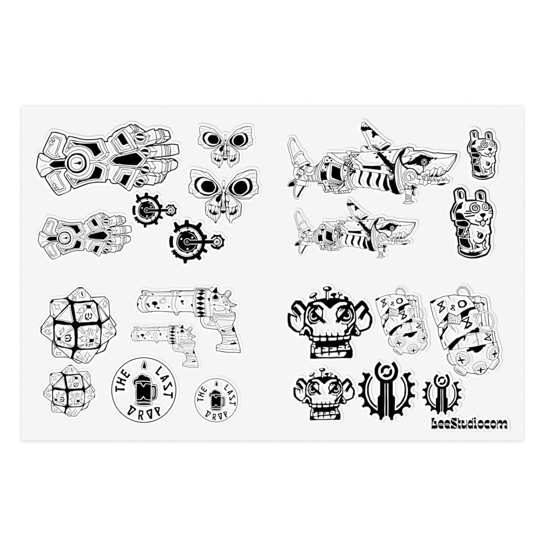 Arcane Line Art Design Collection Vinyl Sticker Sheets | Jinx | League ...