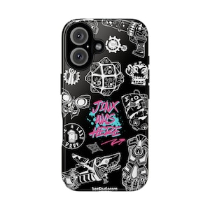 Arcane Jinx Line Art Tough Phone Cases | Arcane | Vi | Powder | Netflix ...