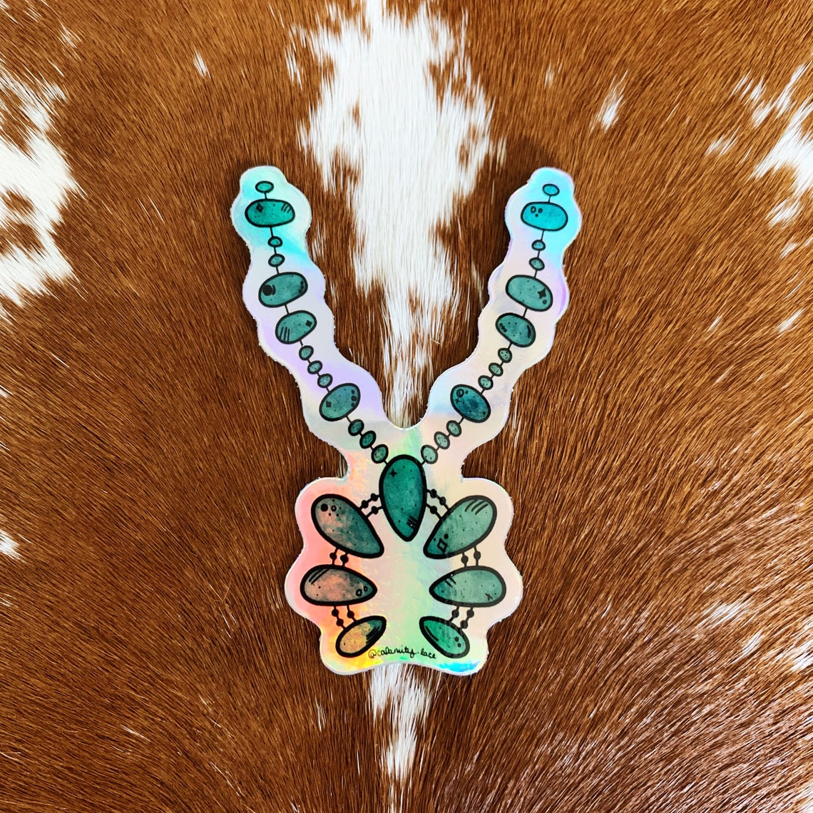 Holographic Squash Blossom Vinyl Sticker/ Holographic/ Weatherproof ...