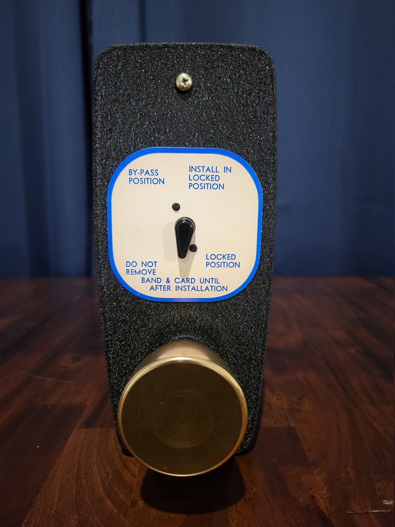 Dialoc Retro Rotary Dial Door Lock, Black/brass (new in Box) - Etsy