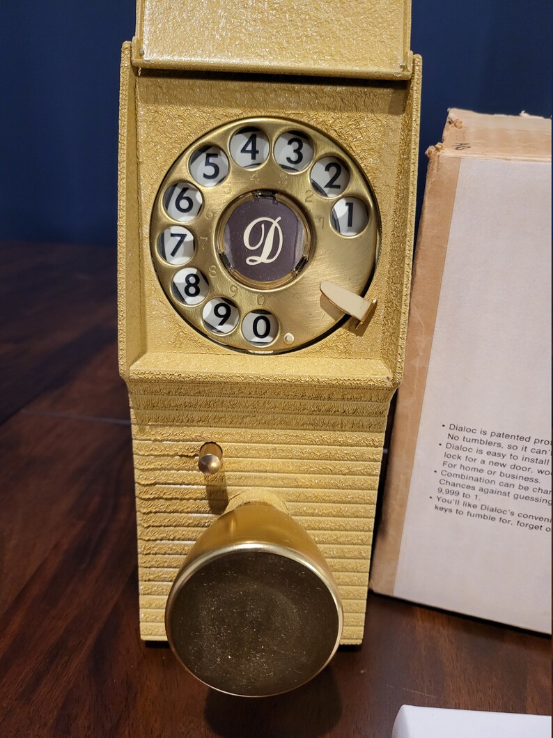 Dialoc Retro Rotary Dial Door Lock, Gold W/cover (new in Box) - Etsy