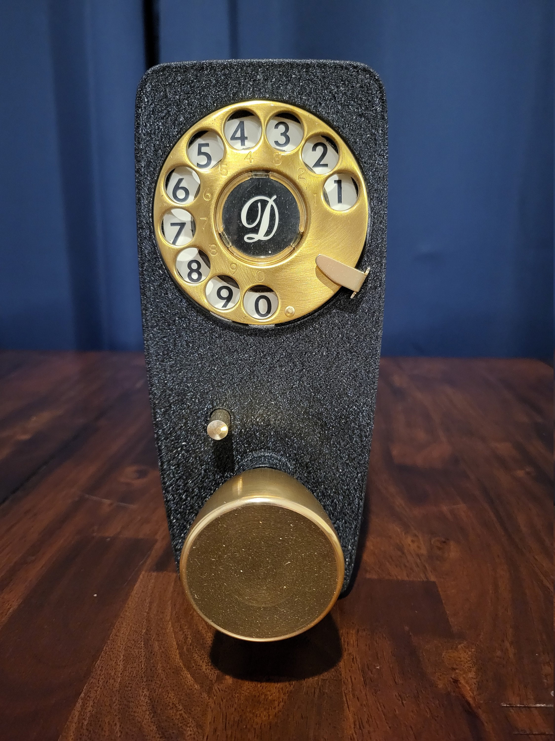 Dialoc Retro Rotary Dial Door Lock, Black/brass (new in Box) - Etsy