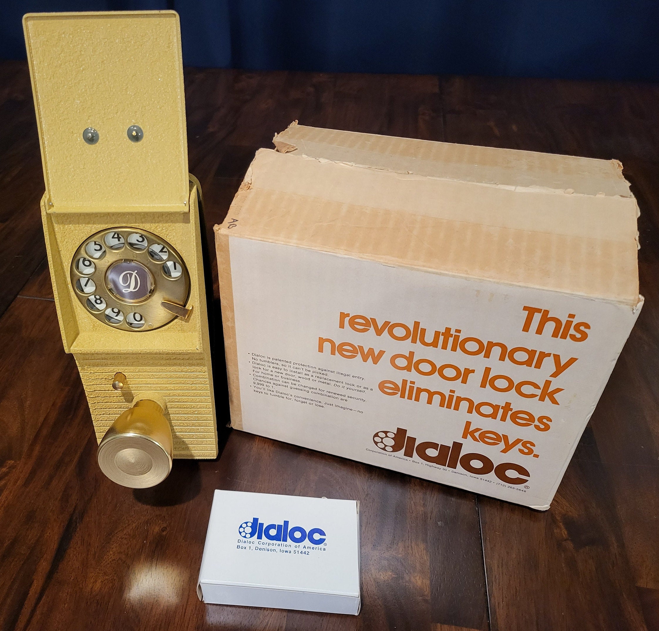 Dialoc Retro Rotary Dial Door Lock, Gold W/cover (new in Box) - Etsy