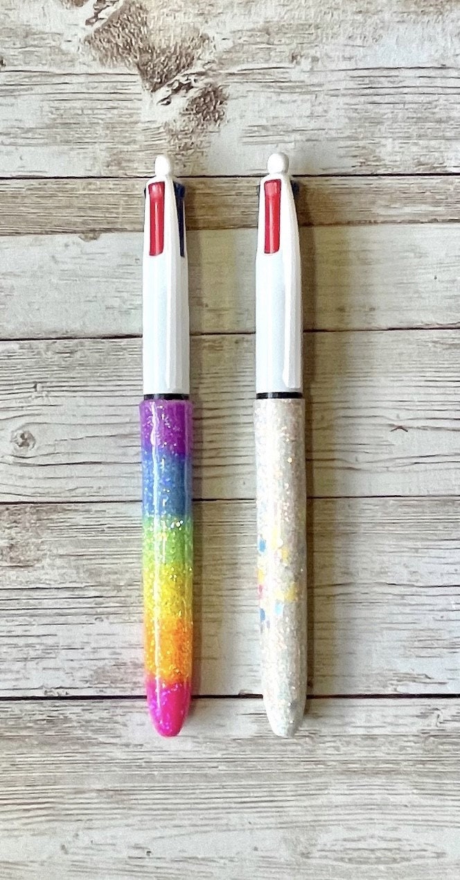 Multicolor Pen 4 in 1 Pen Ballpoint Pen Glitter Pen Epoxy | Etsy