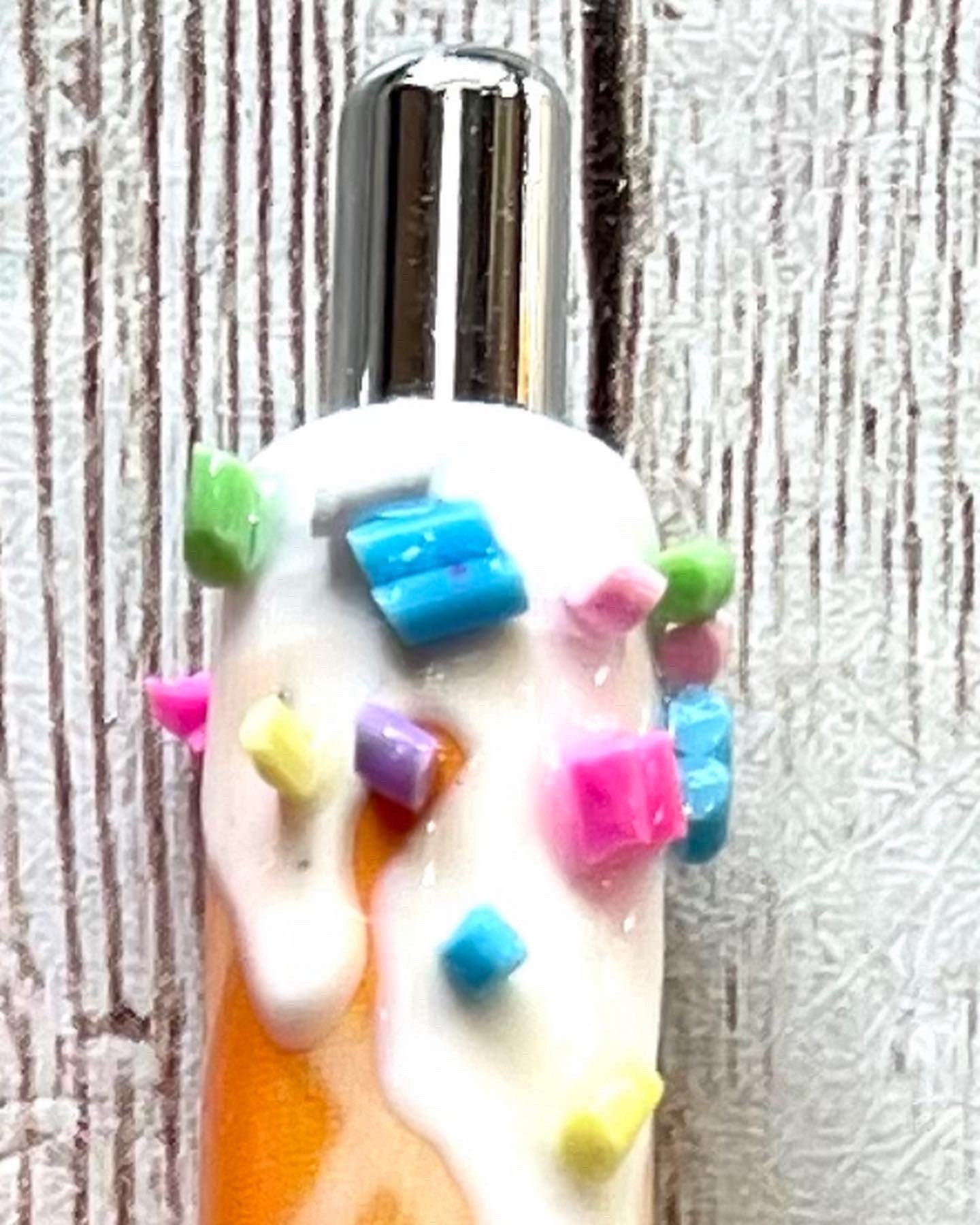Custom Pen Epoxy Pen Pen With Name Ice Cream Cone Drip Pen - Etsy