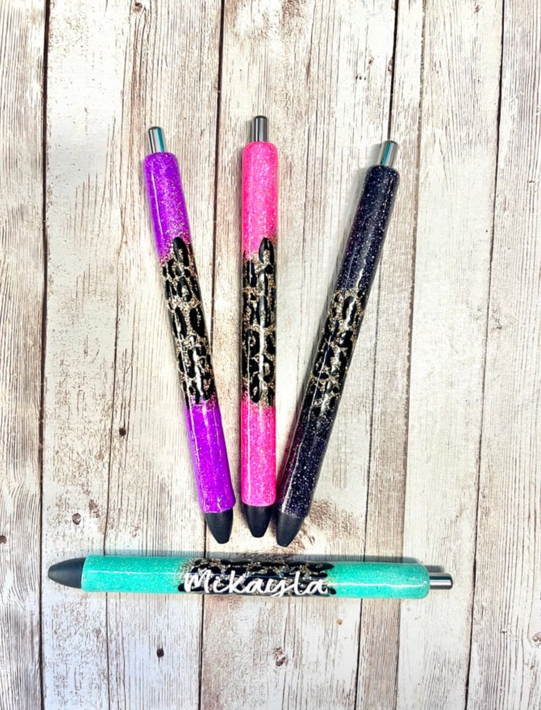 Custom Leopard/cheetah Glitter Pen, Gel Pen, Refillable Pen, Leopard ...