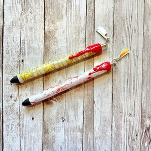Crime Scene Glitter Pen With Charm,glitter Pens, Custom Glitter Pen ...