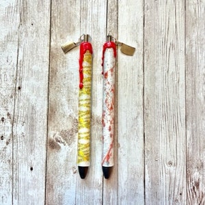 Crime Scene Glitter Pen With Charm,glitter Pens, Custom Glitter Pen ...