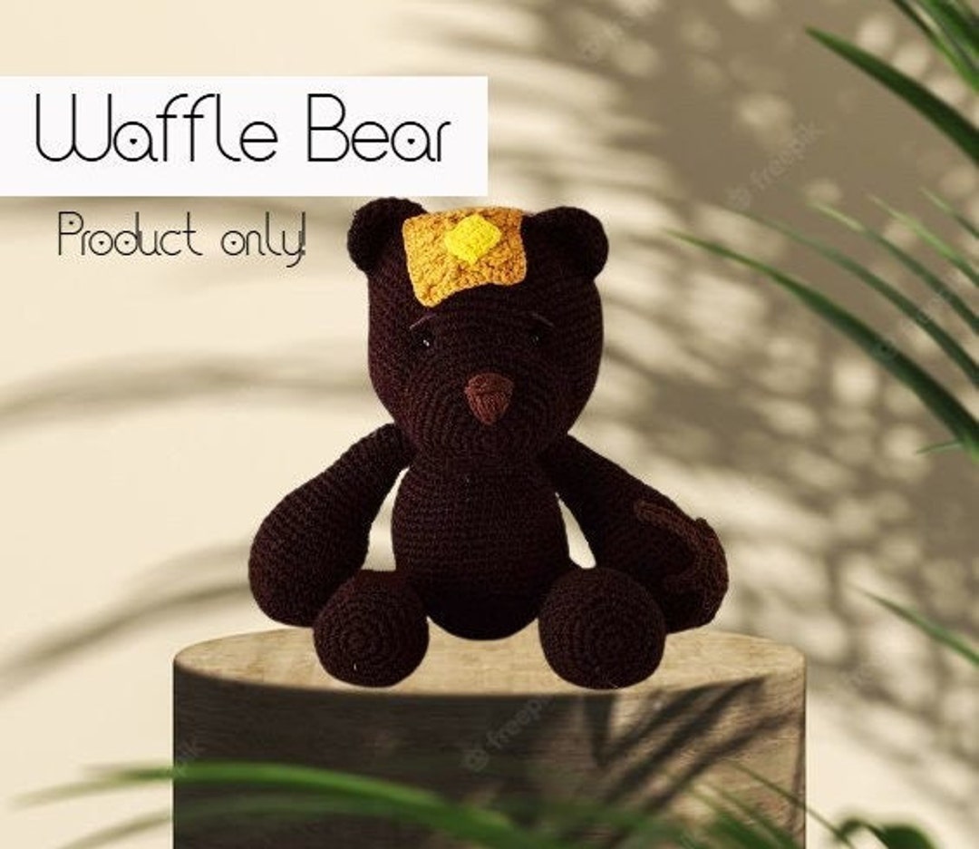 Waffle Crochet Bear, Handmade, Crochet, Plushie, Toy - Etsy