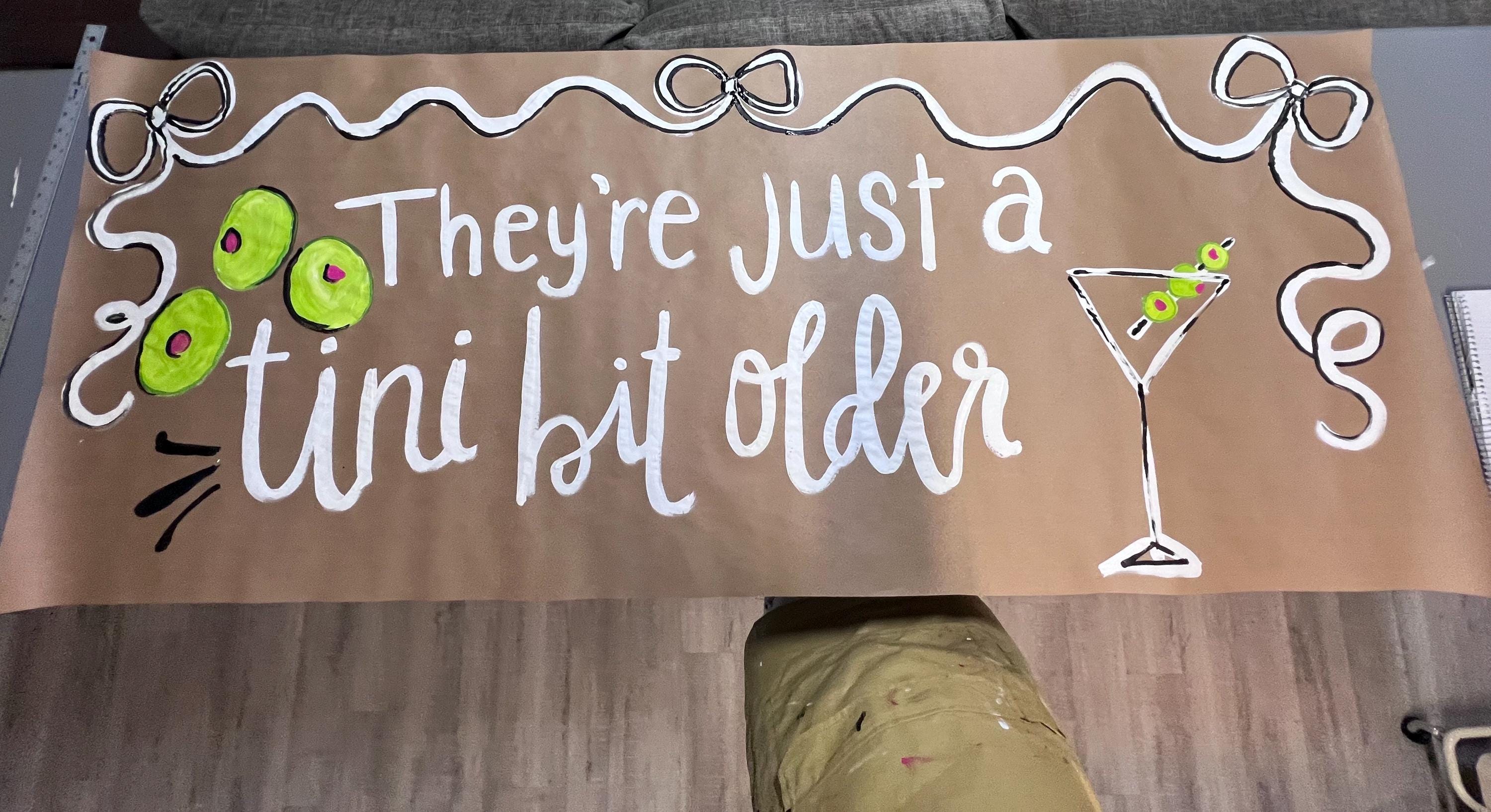 Custom Painted Birthday Banner, Preppy Colorful Teen Girls Women ...